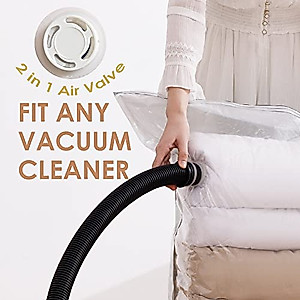 TAILI Hanging Vacuum Storage Bags Variety 6 Pack and Cube Vacuum Storage Bags 6 Jumbo Pack