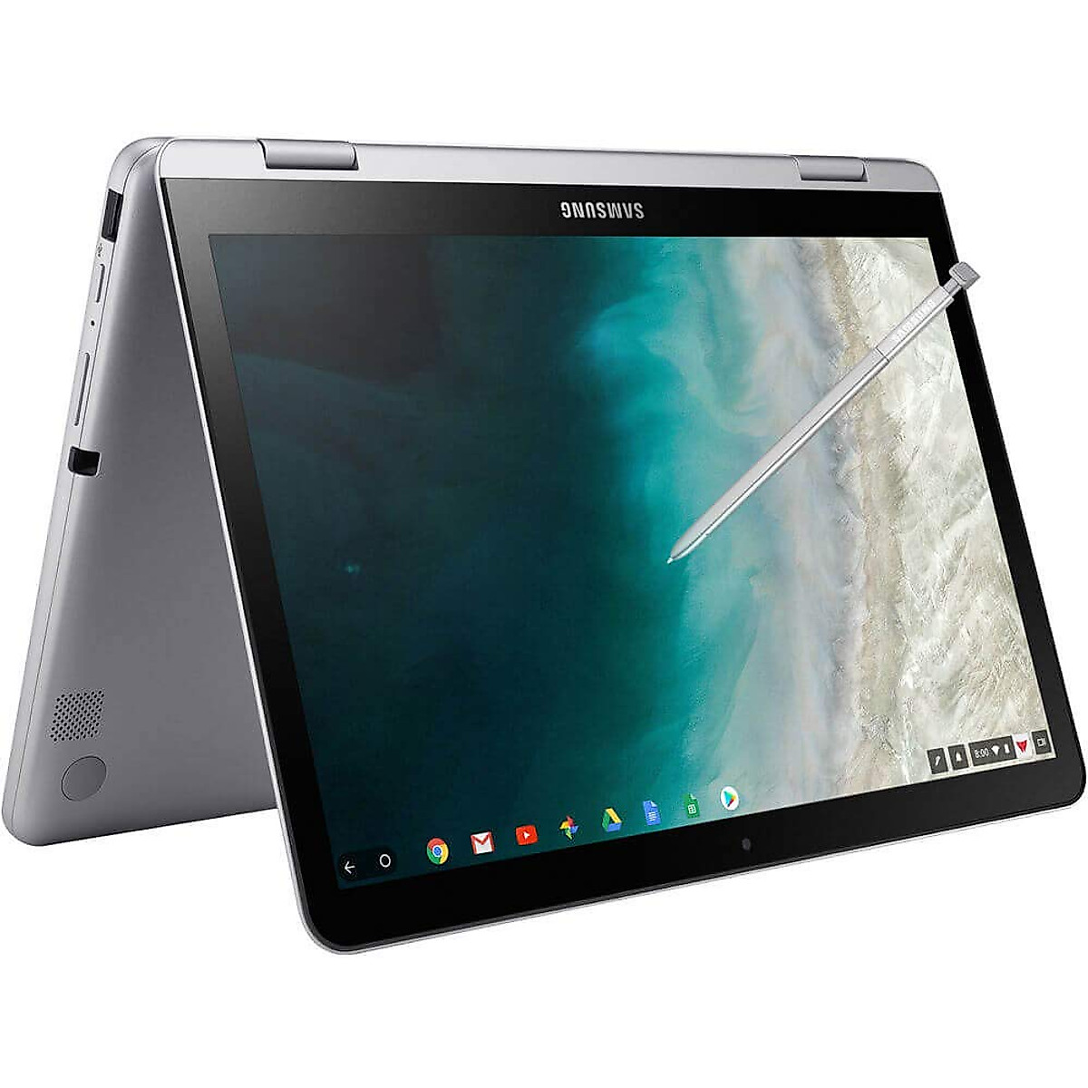 SAMSUNG XE520QAB-K02US Chromebook Plus V2, 2-in-1, Intel Core m3, 4GB RAM, 64GB eMMC, 13MP Camera, Chrome OS, 12.2", 16:10 Aspect Ratio, Light Titan