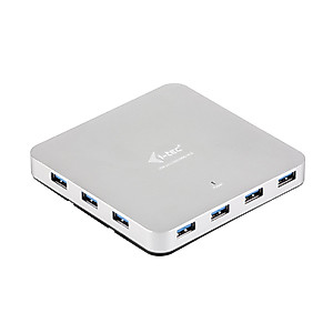 i-tec USB 3.0 10-Port Metal Charging Hub with Power Adapter 10x USB 3.0 Ports for Windows MacOS Linux Android