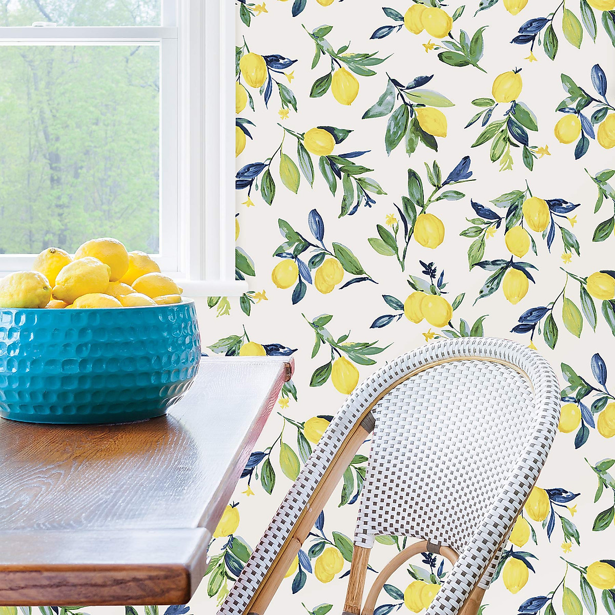 NuWallpaper NUS3161 Lemon Drop Peel & Stick Wallpaper, Yellow