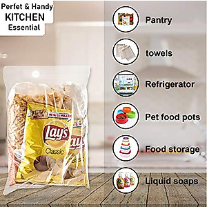 Shiny Select [ Pack of 50 ] 3.5 Gallon Large Food Storage Bags with Reclosable Easy Open Close Slider Closure, 2 Mil Thick, Size 16"x18", for Food-Meal Prep, Organization & Storage