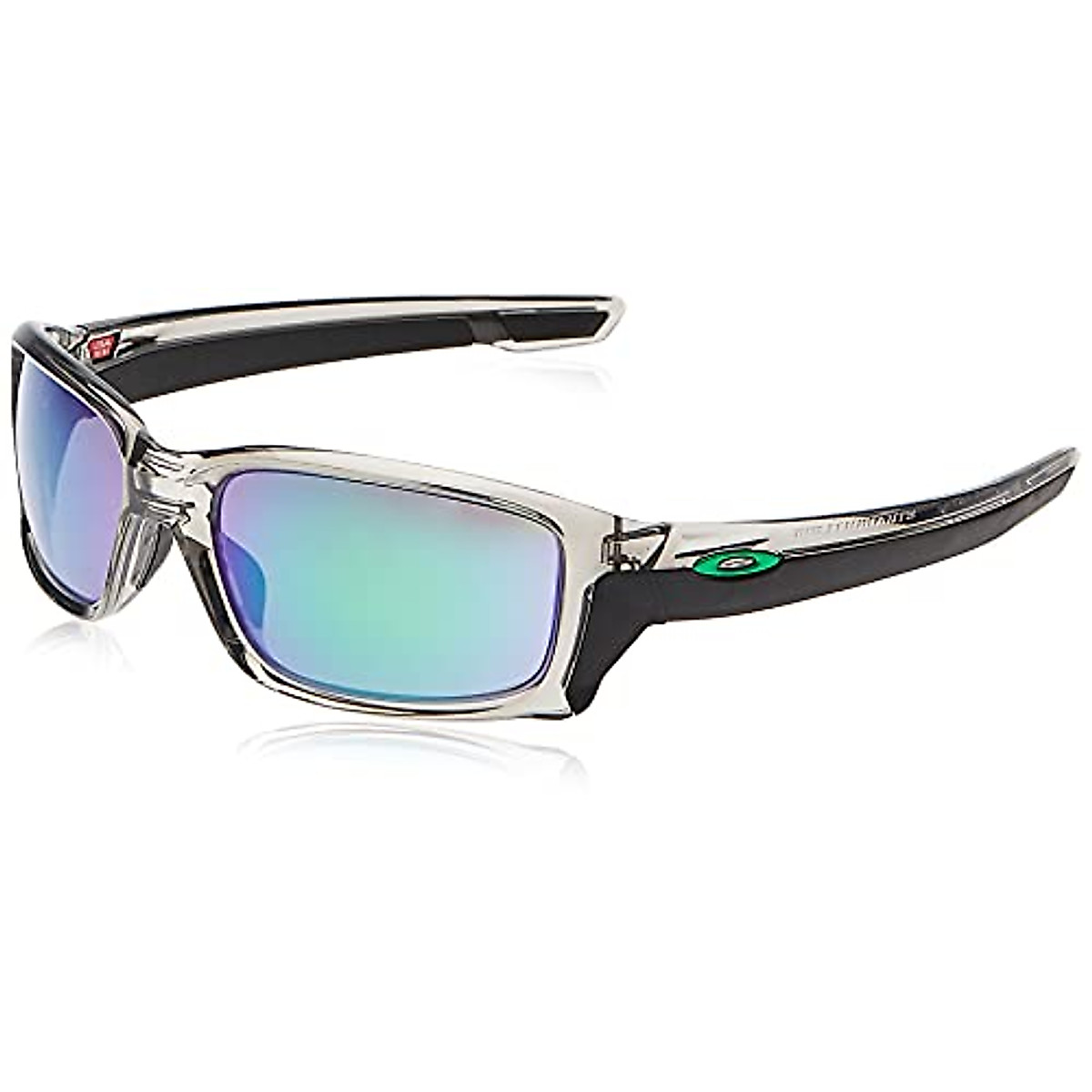 Oakley Men's OO9331 Straightlink Rectangular Sunglasses, Grey Ink/Jade Iridium, 61 mm