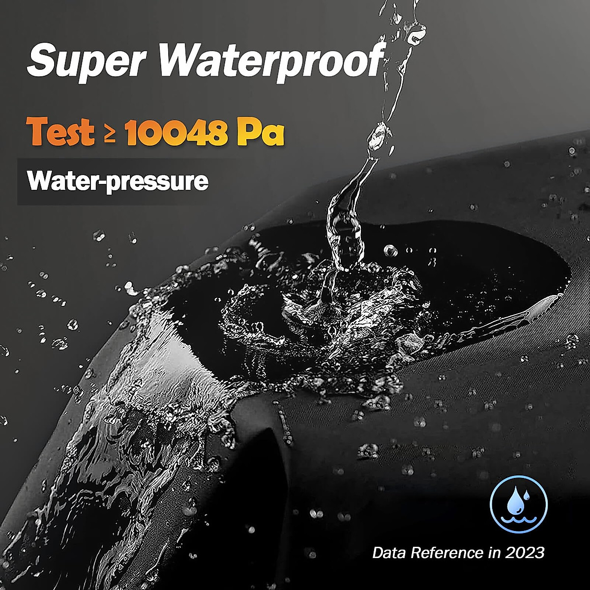 TOHONFOO Winter Window Air Conditioner Insulation Cover Outside, Window AC Covers with 3 Layers, Waterproof & Dust-Proof AC Cover for Window Unit, 21"Lx15"Hx16"D - Black