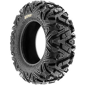 SunF Power.I 25 inch ATV UTV all-terrain Tires 25x8-12 & 25x11-12, 6 PR Front & Rear Set of 4 A033, Tubeless