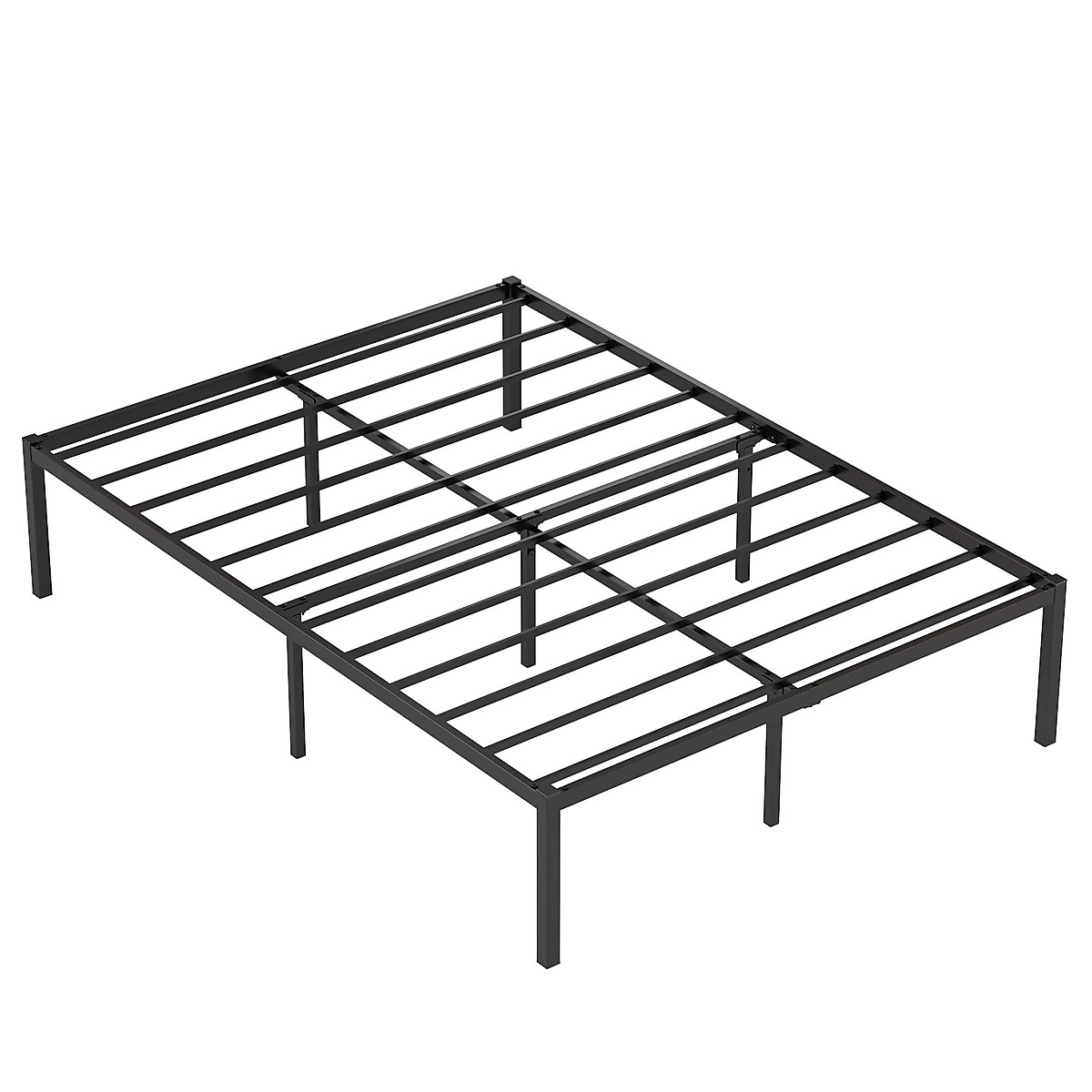 Weehom Queen Bed Frame 16 Inch Metal Platform Bed Frames No Box Spring Needed, Mattress Foundation, Heavy Duty Steel Slat Support, Large Underbed Storage Space, Easy Assembly, Black