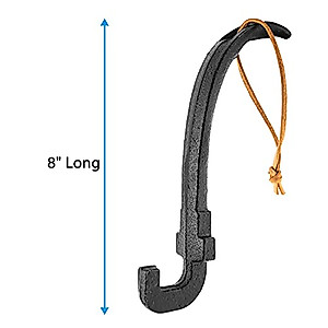 AJinTeby Grill Grate Lifter Cast Iron Universal Cooking Grid Lifter for Most Charcoal, Gas Grills BGE and Kamado Grills, Cast Iron Grate Lifter