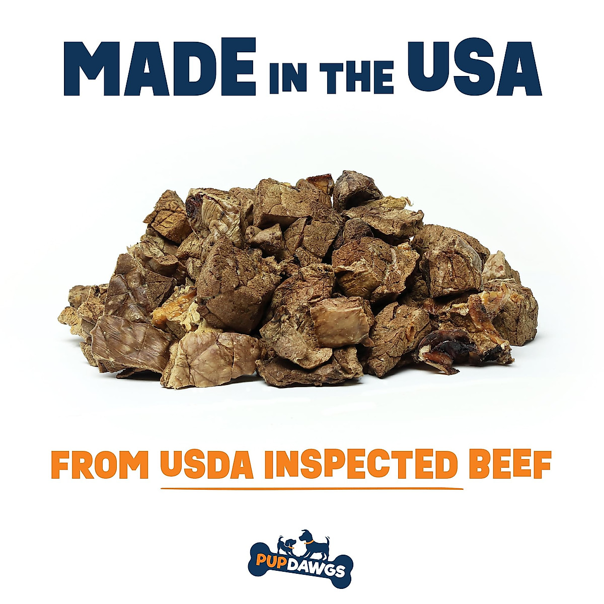 PUPDAWGS Beef Lung Dog Training Treats | Dog Dental Chews | Healthy Dog Treats Training | Low Calorie Dog Treats | Dehydrated Dog Treats Natural | Beef Lung Training Treats for Dogs (8oz Package)