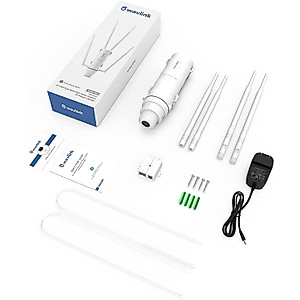 AC1200 Dual Band 2.4+5GHz 1200Mbps Long Range Outdoor WiFi Mesh Extender with Ethernet Port & 4 Antennas, Weatherproof Outside Access Point (AP)/Wireless Repeater/Signal Booster Amplifier (WN572HP3)