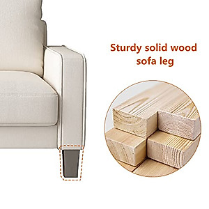 Lepfun Large Sofa, Three-seat Sofa Classic Tufted Chesterfield Settee Sofa Modern 3 Seater Couch Furniture Tufted Back for Living Room (Beige)