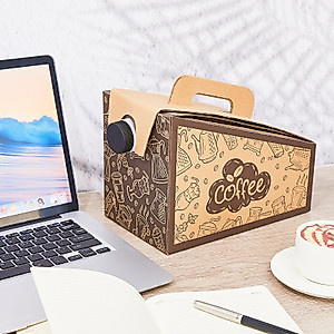 Moinchore 20 Set Coffee Container Disposable Coffee Dispenser 96 oz Insulated Cardboard Hot Cold Bulk Beverage Server Carafe with Handle Portable Coffee Take out Boxes for Office Catering Shop Party