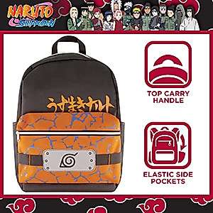 Concept One Naruto 13 Inch Sleeve Laptop Backpack, Padded Computer Bag for Commute or Travel, Shinobi Headband, One Size