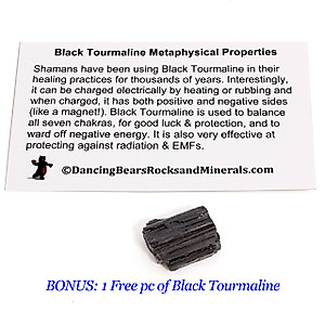 DANCING BEAR SELENITE Crystal Stick (10"-12" Long), Large Raw Rough Wand Clearing Energy, Powerful Charging Plate, Cleansing, Protection, Chakra Balancing, Healing Natural Stone, and Black Tourmaline