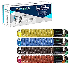 LCL Compatible Toner Cartridge Replacement for Ricoh 841280 841281 841282 841283 MP C2550 C2050 2550 Lanier LD525c Savin C9020 9025 Aficio MP C2030 2050 LD520c (4-Pack Black Cyan Magenta Yellow)