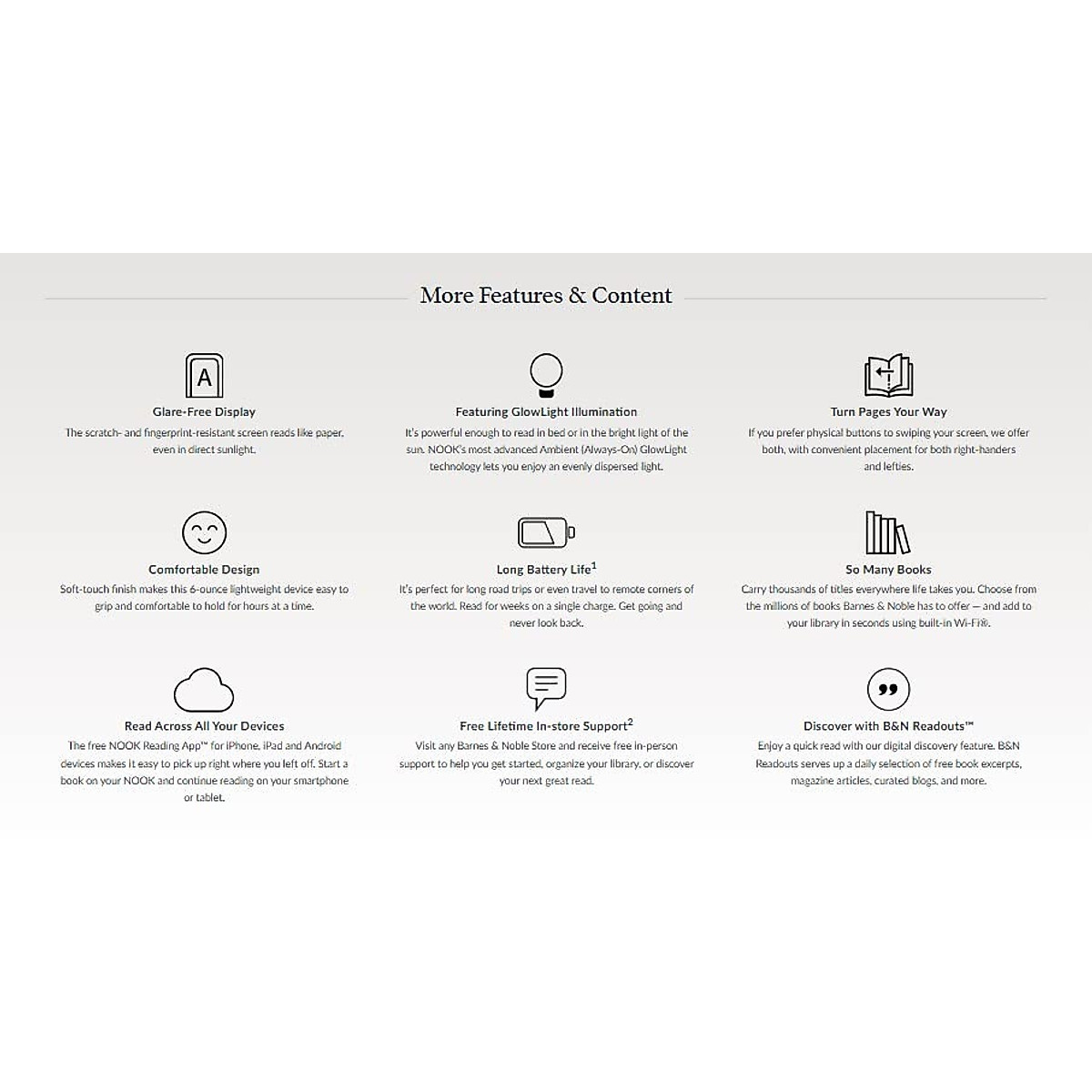 Barnes & Noble Nook Glowlight 4e eReader | 6" Touchscreen | 8GB | Black | BNRV1000 (Renewed)