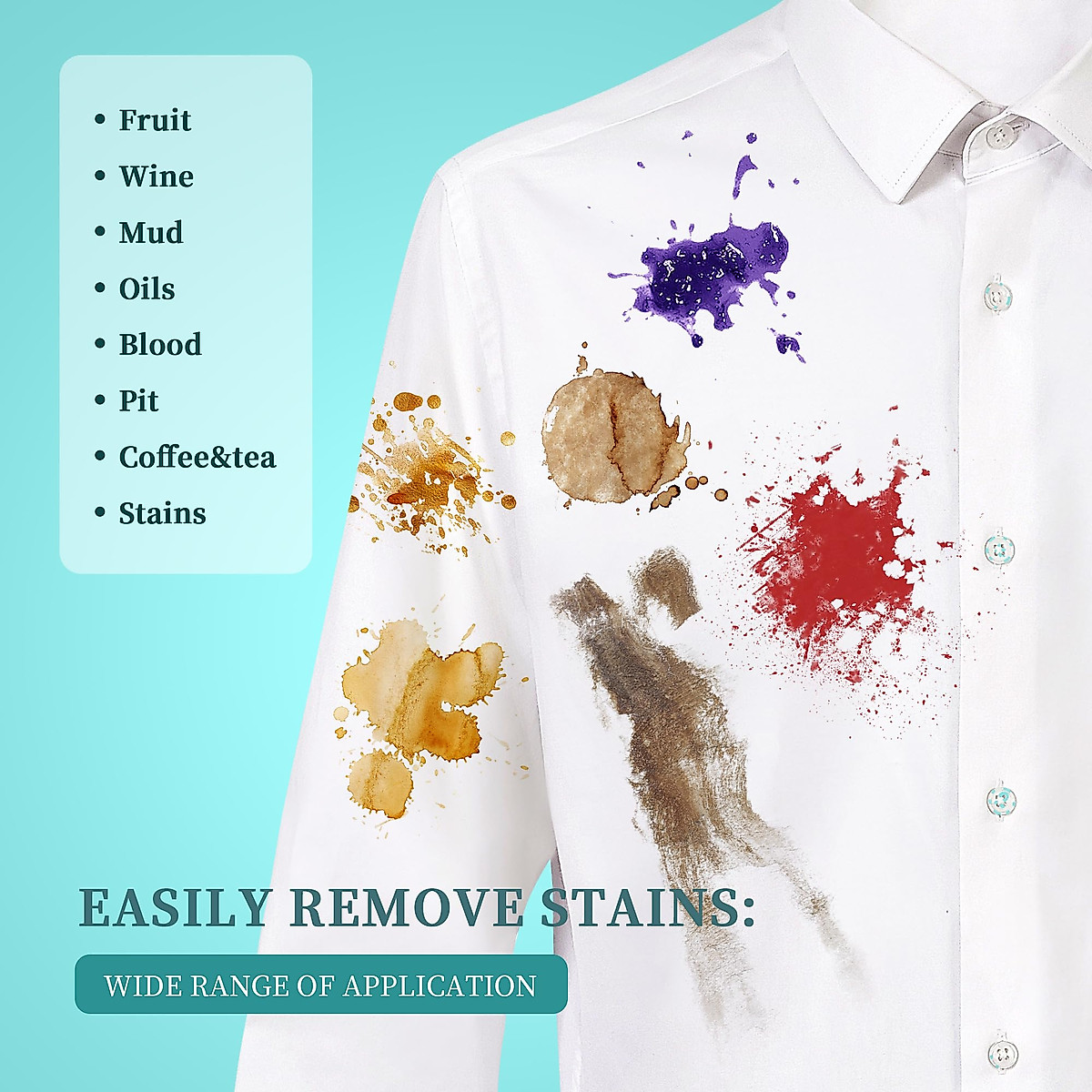 BFWood Laundry Stain Brush, Natural Soft Boar Bristles, Removes Tough Stains from Delicate Fabrics Like Knits, Cotton, and Linens, Gentle on Fabrics, No Damage