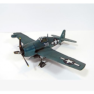 FMOCHANGMDP Fighter 3D Puzzles Plastic Model Kits, 1/48 Scale US F4U-5N Corsair Fighter Model, Adult Toys and Gift, 8.5 x 10.3Inchs