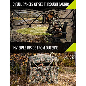 TIDEWE Hunting Blind See Through with Carrying Bag & Hunting Rangefinder with Rechargeable Battery 700Y