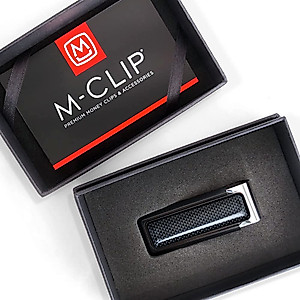 M-Clip Money Clip (Black) - Minimalist Slim Wallet Alternative for Front Pocket Carry - Cash and Credit Card Holder for Men