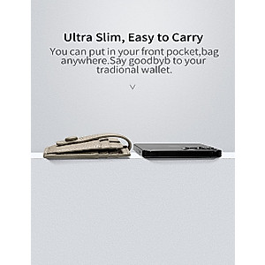 Small Wallets for Women Leather Credit Card Holder Pocket Purse (Khaki)