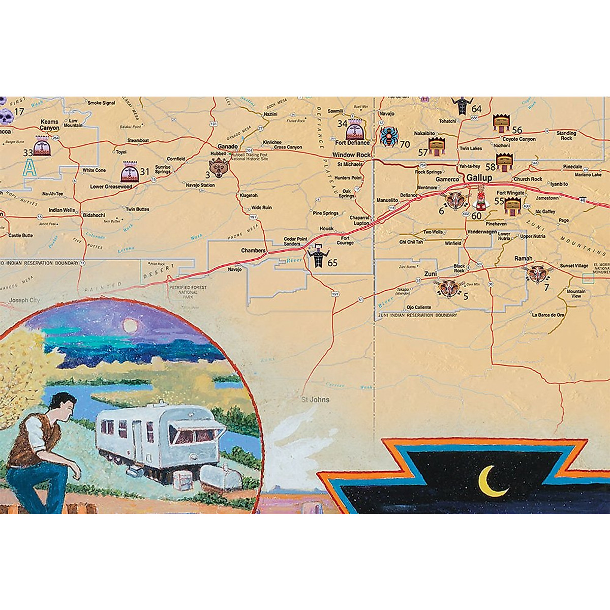 The Hillerman Indian Country Map And Guide