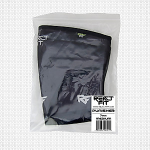 React FIT 7mm SBR Neoprene Knee Sleeves (1 Pair) Support & Compression for Weightlifting, Powerlifting, CrossFit, Training, WOD, GYM, Workout, Sports, Squats, Injury Protection (Medium, Punisher)