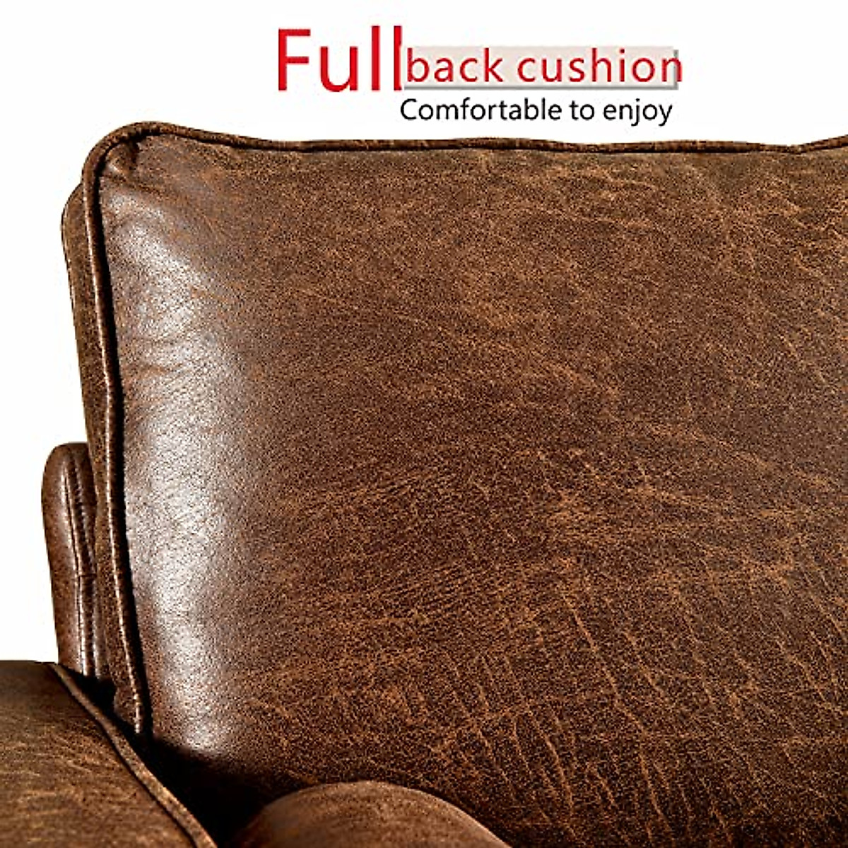 HOOOWOOO 70" Small Sofa Couch for Bedroom Mini Couch Bedroom Couch for Small Living Room Apartment Space,Dark Brown