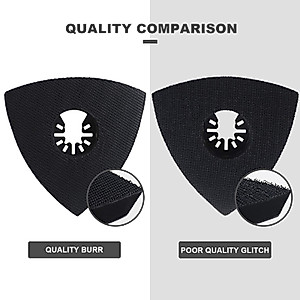 SING F LTD 1x Oscillating Multi-Tool Triangular Sanding Pad 90mm Hook & Loop Sanding Disc Pad Compatible with Dewalt Stanley Bosch Makita