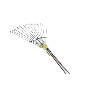 DocaPole Roof Rake Extension Pole Attachment - Adjustable Roof Rake Attachment for Cleaning Leaves, Sticks and Debris - Standard Acme Threading - Dual-Use Yard Rake for Lawn (Pole Sold Separately)