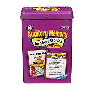 Super Duper Publications | Auditory Memory for Short Stories Fun Deck | Listening Comprehension Flash Cards | Educational Learning Materials for Children
