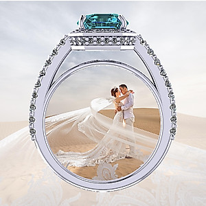 NANA Jewels 2ct Pure Brilliance Zirconia Halo Engagement Ring-Asscher Cut-March-7.5