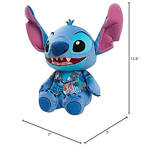 Disney’s Lilo & Stitch 13-Inch Large Stitch Plushie Stuffed Animal, Tropical Theme, Alien, Kids Toys for Ages 2 Up by Just Play