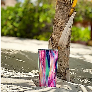 Seriously Ice Cold SIC 20 Oz. Double Wall Vacuum Insulated 18/8 Stainless Steel Travel Tumbler Mug | Powder Coated with Splash Proof BPA Free Lid | Coffee, Tea, Wine, and Cocktails (Cotton Candy)