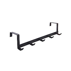 Coat Clothes Hanger, Versatile 5-Hook Design Punch-Free Wall Mounted Over Door Hook for Kitchen