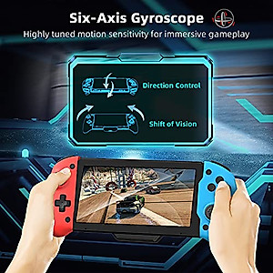 NexiGo Switch Controller for Handheld Mode, Ergonomic 6-Axis Gyro and Dual Motor Vibration Controller for Nintendo Switch, Compatible with All Games of Switch, Not for OLED, Classic