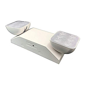 AmazonCommercial LED Emergency Light, UL Certified, 6-Pack, Adjustable Two Heads, Wall Mount White with Battery Backup