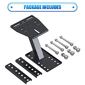 Tnyeobae Trailer Spare Tire Mount - Powder Coat Steel Black Spare Tire Mount Bracket for Trailer Boat or Rv, Fits 4 & 5 & 6 Lugs Wheels Max Loading Capacity 120 LBS (GY-STC0002)