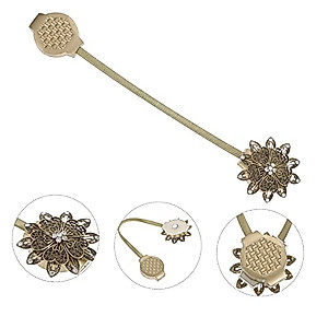 DOITOOL Curtain Tie Window Drapery Holdback Flower Drapery Tiebacks Outdoor Curtain Bedroom Curtain Buckle Curtain Holdbacks Curtain Rope Tie Backs Flower Decor Clip Alloy Magnetic