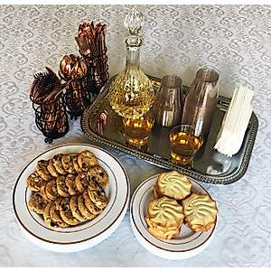 JL Prime 100 Rose Gold Glitter Plastic Cups - 9 Oz Reusable and Recyclable - Elegant Rose Gold Glitter Tumblers for Weddings, Anniversaries, Showers, Parties - Small Drinking Cups