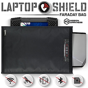 Mission Darkness Non-Window Faraday Bag for Laptops // Device Shielding for Law Enforcement & Military, Executive Privacy, Travel & Data Security, Anti-Hacking Anti-Tracking Anti-Spying Assurance