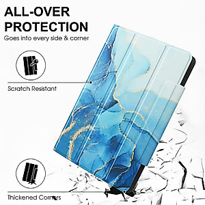 HoYiXi Universal Case for 8 inch Tablet,Protective Tablet Cover for 7 inch, Foldable Stand Folio Tablet Case for and More 7"-8" inch Tablet -Blue Marble
