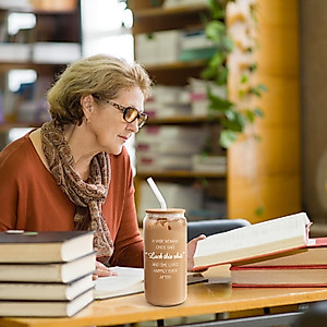 Gifts for Women,Funny Birthday Gifts,Gag Gifts for Coworker,Retired Friend,Boss,Teacher,Nurse,Mother,Valentine Day Gifts for Girlfriend,Sister - A Wise Woman Once Said "F*ck this sh*t" 18 OZ Can Glass