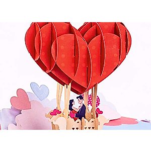 Wonder3D Pop Up Card for Valentines Day Pop Up Card, Valentines Day 3D Card, Happy Birthday, Happy Anniversary, Thank You, Get Well, Thinking of you, Anniversary card for her