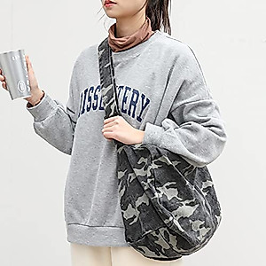 Canvas Messenger Bag Large Hobo Crossbody Bag Canvas Shoulder Tote Bag Hobo Messenger Handbag for Women and Men