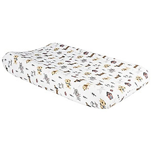 Trend Lab Dog Park Deluxe Flannel Changing Pad Cover, White