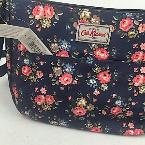 Cath Kidston Matt Oilcloth The All Day Bag Crossbody Handbag Latimer Rose Colour Navy