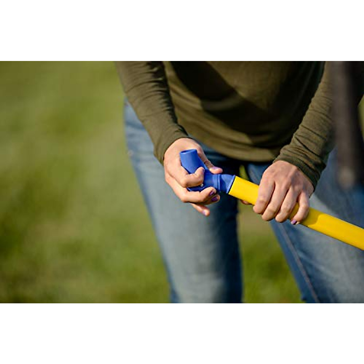 Triumph Sports Multi-Sport Versatile Combo Outdoor Game Net Set Includes Volleyball, Badminton, and Pickleball, Blue (35-7510-2)