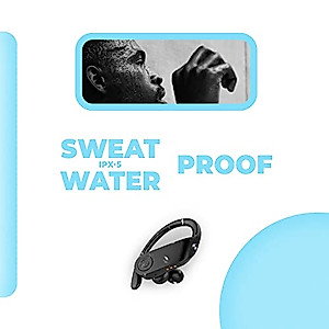 Ardorup Wireless Earbuds for Gym Athletics and Runners - with Waterproof and sweatproof Technology - Men and Women - Grips