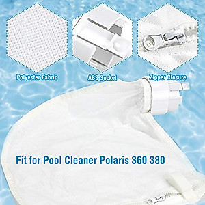 Romalon Fit Compatible with Polaris Bags All Purpose Filter Bag Replacement Parts for 360 380 Pool Cleaner Bags 2pack