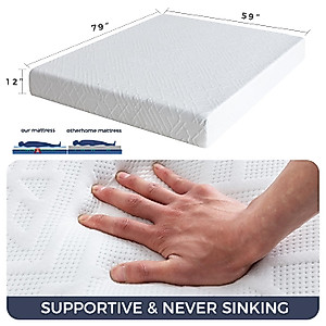 SILKIR 12 Inch Queen Size Mattress, Cooling Gel Memory Foam Mattress for Pressure Relieving, Mattress in a Box, CertiPUR-US Certified, Fiberglass-Free,White