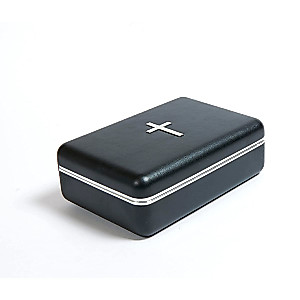 Broadman Church Supplies Legacy Portable Communion Set, 6 Glasses, Stainless Steel Bread Container and Serving Tray, 100ml Juice Container, Anointing Oil Bottle